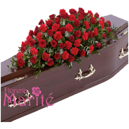 Cubre Feretro rosas y claveles – Rosa Eterna