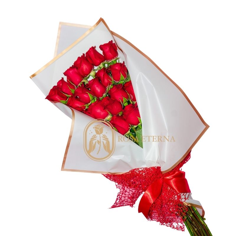 Ramo 18 Rosas Rojas Extendido – Rosa Eterna